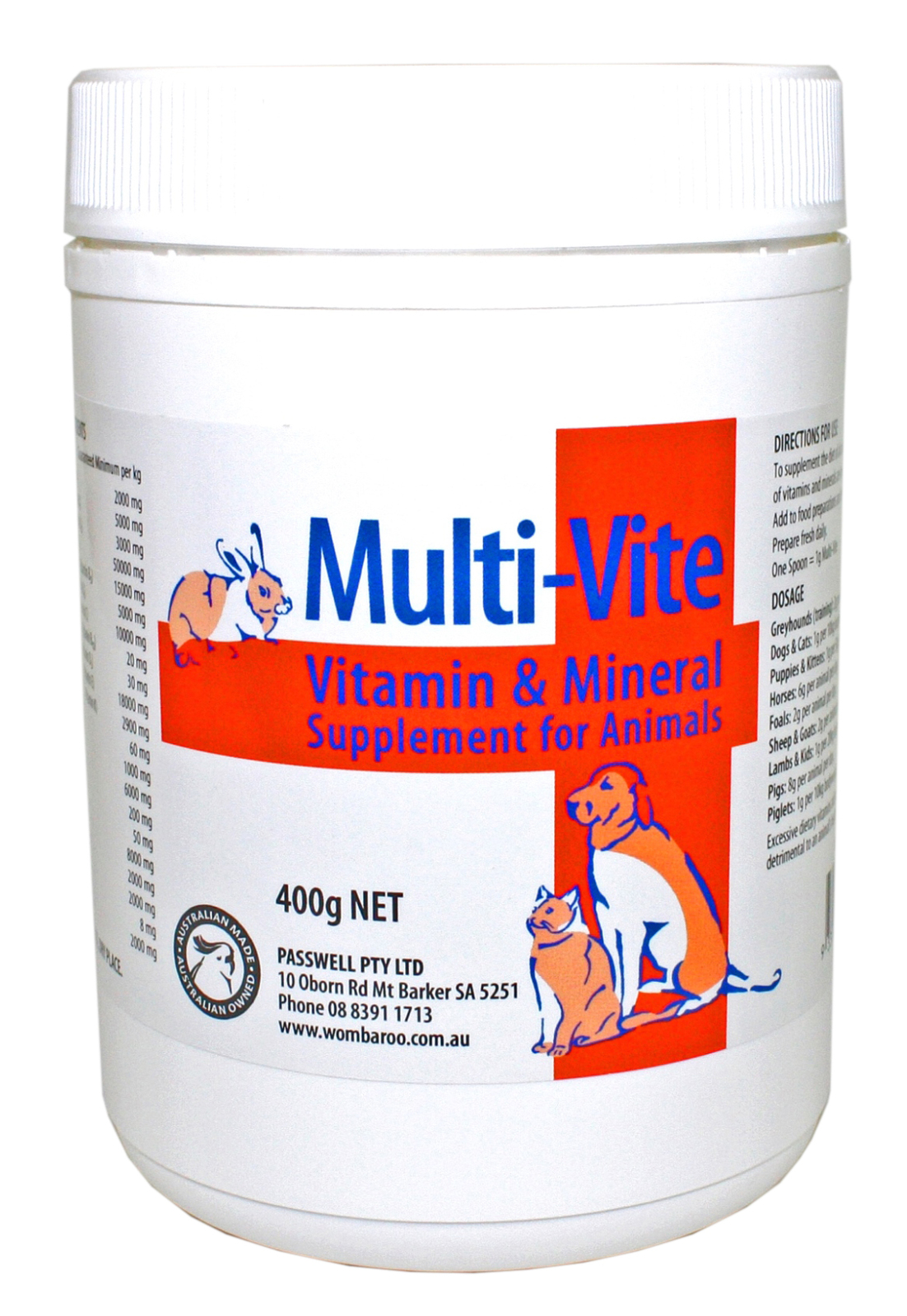 Multi-Vite For Animals - Wombaroo